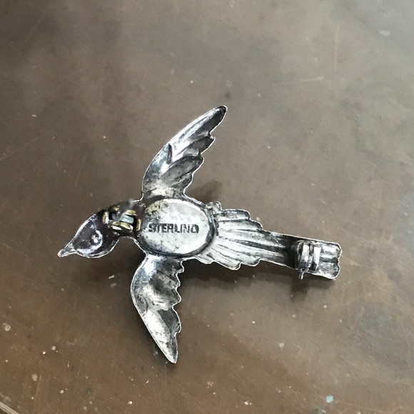 Vintage | Jewelry | Vintage Art Deco Sterling Silver Bird Brooch925 ...